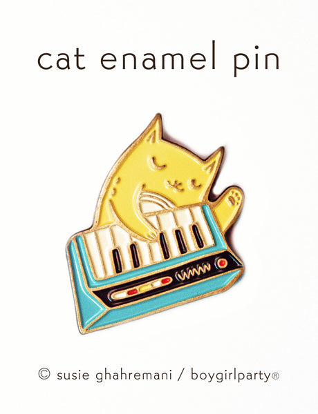 Keyboard Cat Enamel Pin (Blue) - cat pin by boygirlparty – the ...
