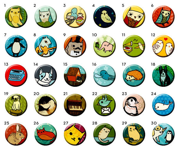 Mix and Match Buttons (set of 4) by Susie Ghahremani / boygirlparty.com ...