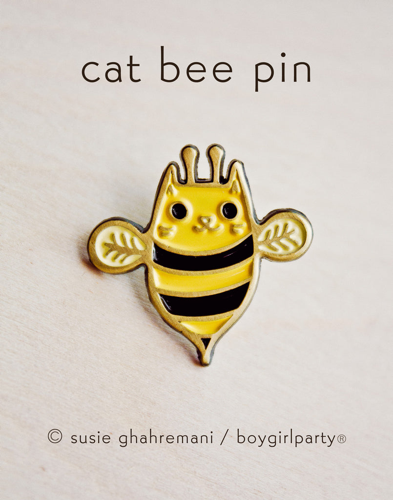 Cat Bee Enamel Pin - Bee Cat Pin - Kawaii cute enamel pin by boygirlpa ...