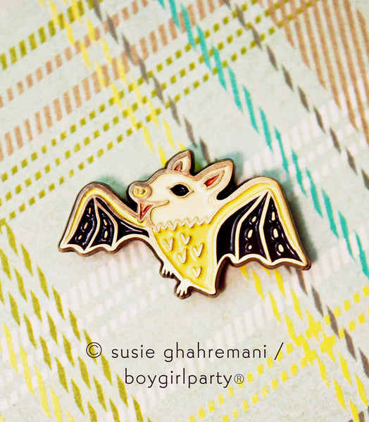 Bat Pin Fruit Bat Pin Bat Enamel Pin by boygirlparty – the boygirlparty ...