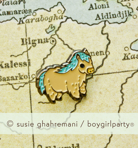 Icelandic Horse Enamel Pin - Miniature Horse Pin - Miniature Pony Enam ...