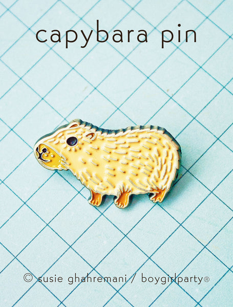 Capybara Pin Enamel Pin by boygirlparty / Susie Ghahremani / http ...