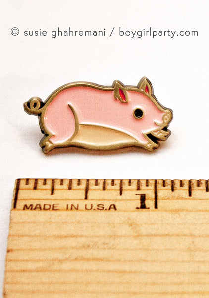 Teacup Pig Enamel Pin by Susie Ghahremani / boygirlparty.com – the ...