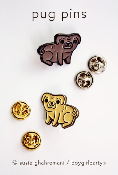 Pug Dog Enamel Pin - Pug Enamel Pin - Dog Lapel Pin – the boygirlparty ...